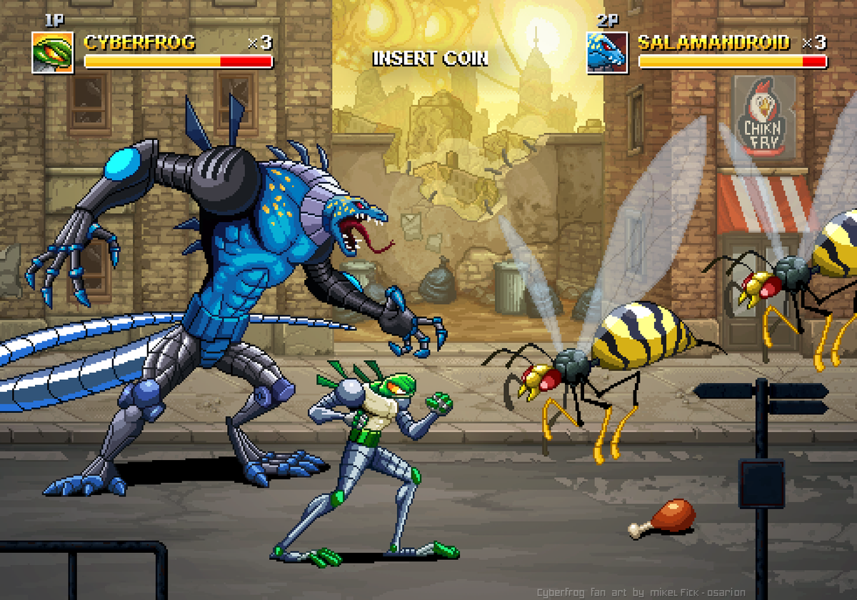 Amphibionix 90s Style Arcade Concept! - Amphibionix